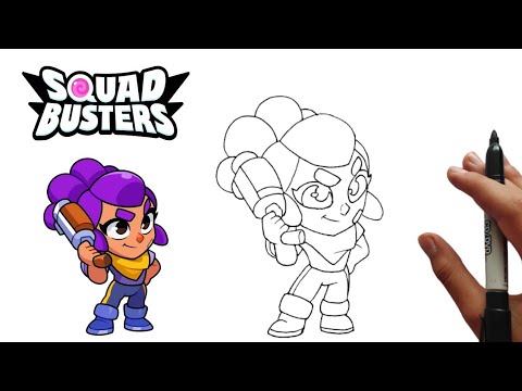 How to draw Shelly from Squad Busters - YouTube