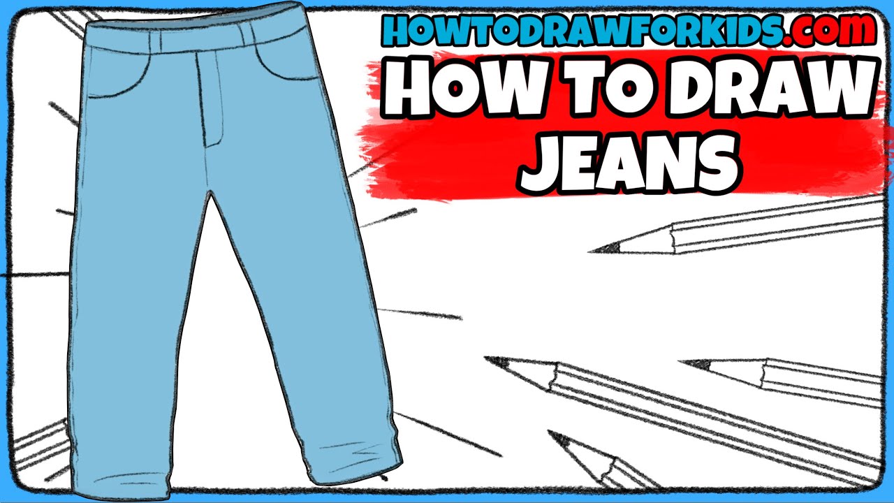 How to draw jeans - YouTube