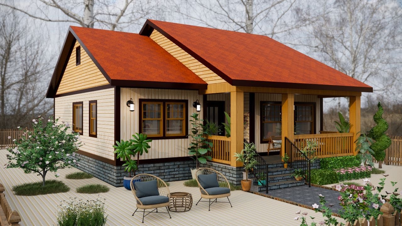Cozy 90 SQM Small House Design | 9 x 10 Meters | Warm & Functional ...