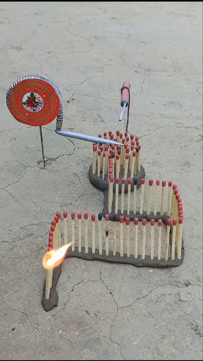Amazing Matchstick Chain Reaction | Creative Firework Experiment 🔥#shortsvideo #amzingshorts ...