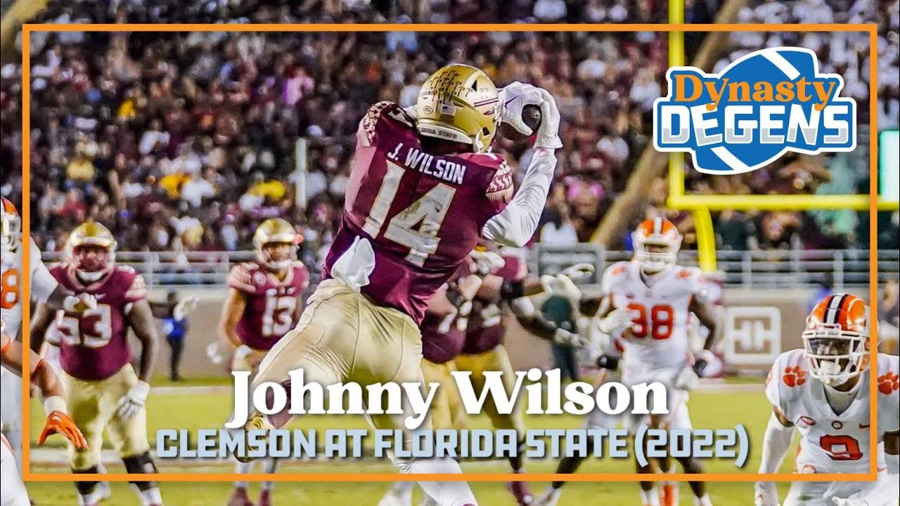 Florida State WR Johnny Wilson vs Clemson 2022 || Dynasty Degens - YouTube