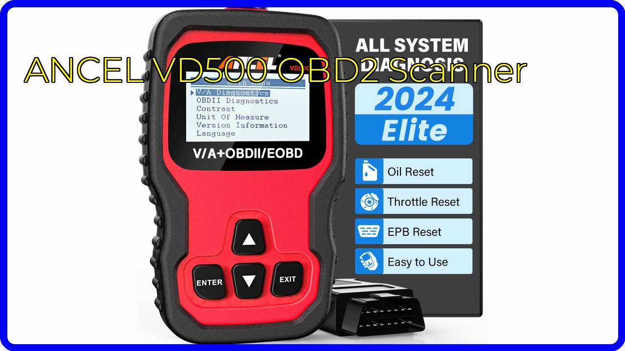 REVIEW (2025): ANCEL VD500 OBD2 Scanner. ESSENTIAL details. - YouTube
