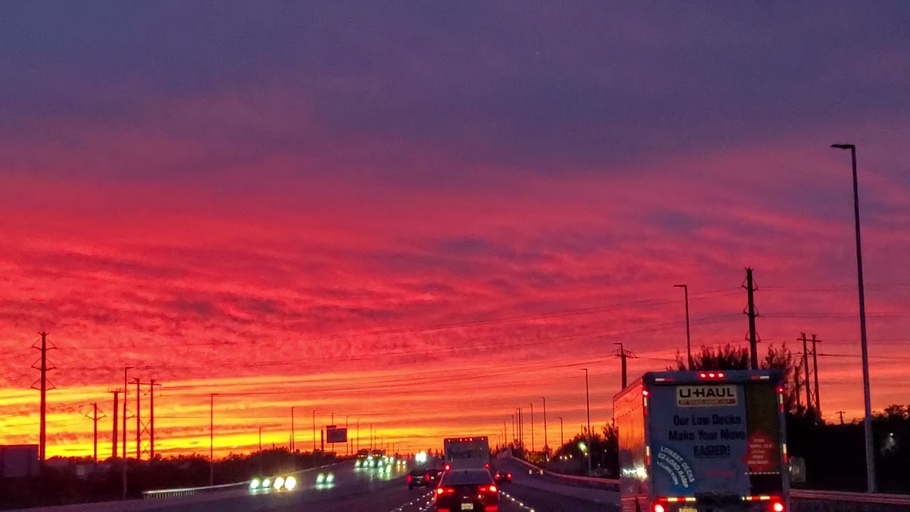 Red sky Miami - YouTube