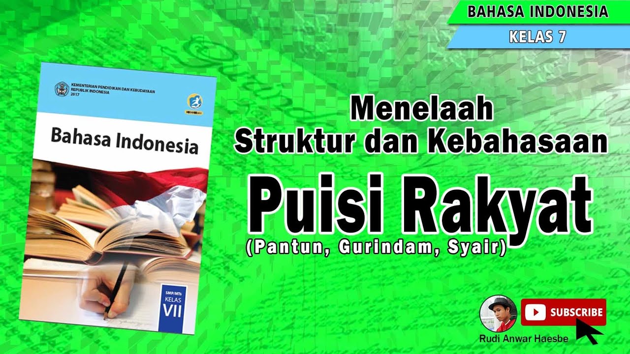 Materi Kelas 7 Bahasa Indonesia Menelaah Struktur dan Kebahasaan Puisi ...