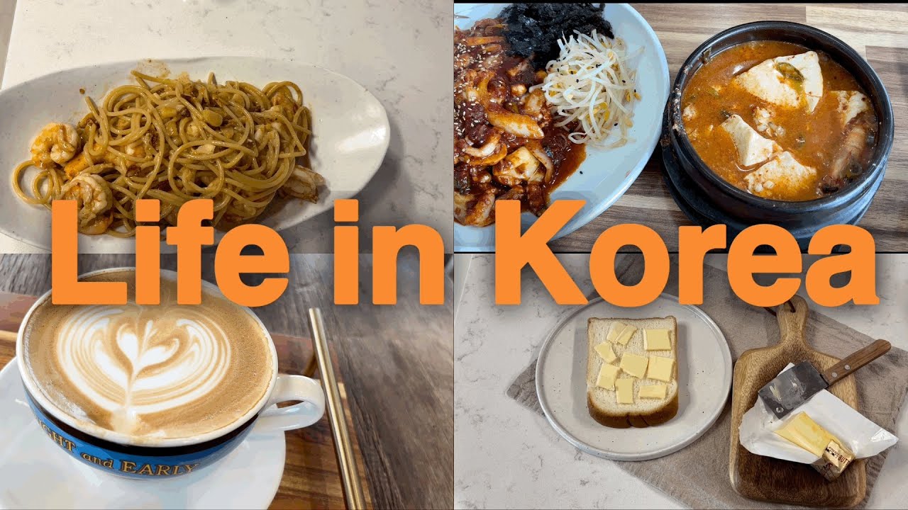 [Korea]Korean mart/Korean cafe/making food/Korean life - YouTube