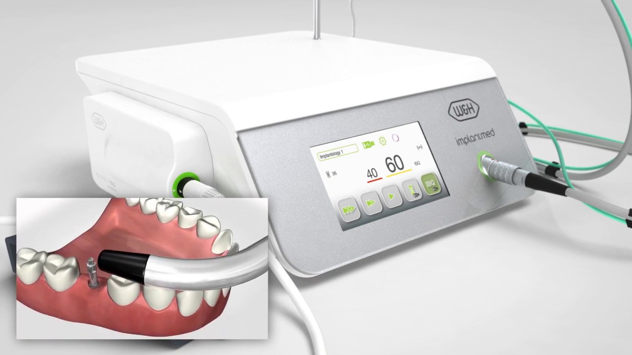 Motor de implantes W&H Implantmed Osstell 360° giratorio - YouTube