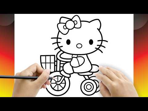Einfach magisch! Sie werden sich freuen zu sehen, wie man Hello Kitty ganz einfach zeichnet.