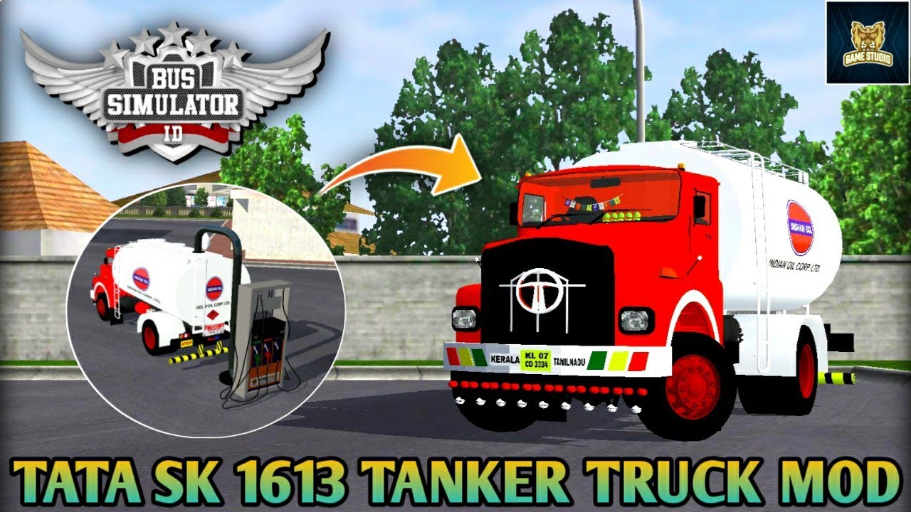 🔴🔵Download TaTa SK 1613 TANKER TRUCK MOD for Bus Simulator Indonesia ...