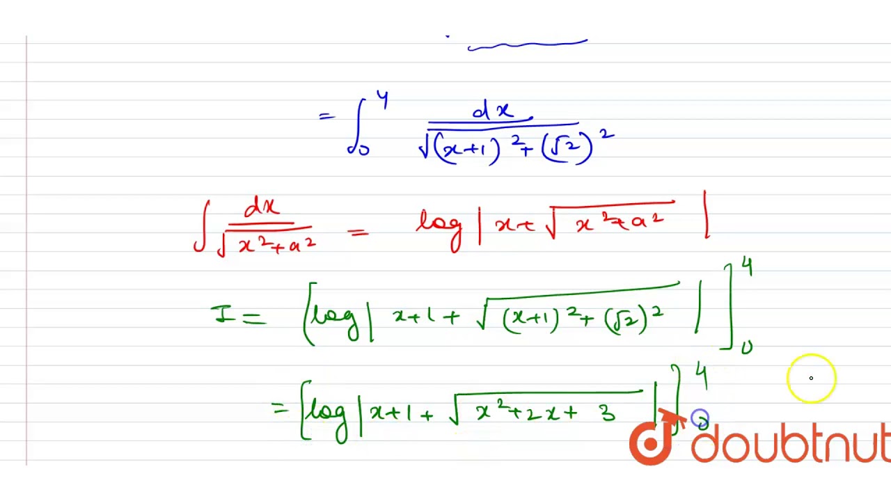 Evaluate int 0 4 dx sqrt x 2 2x 3 YouTube