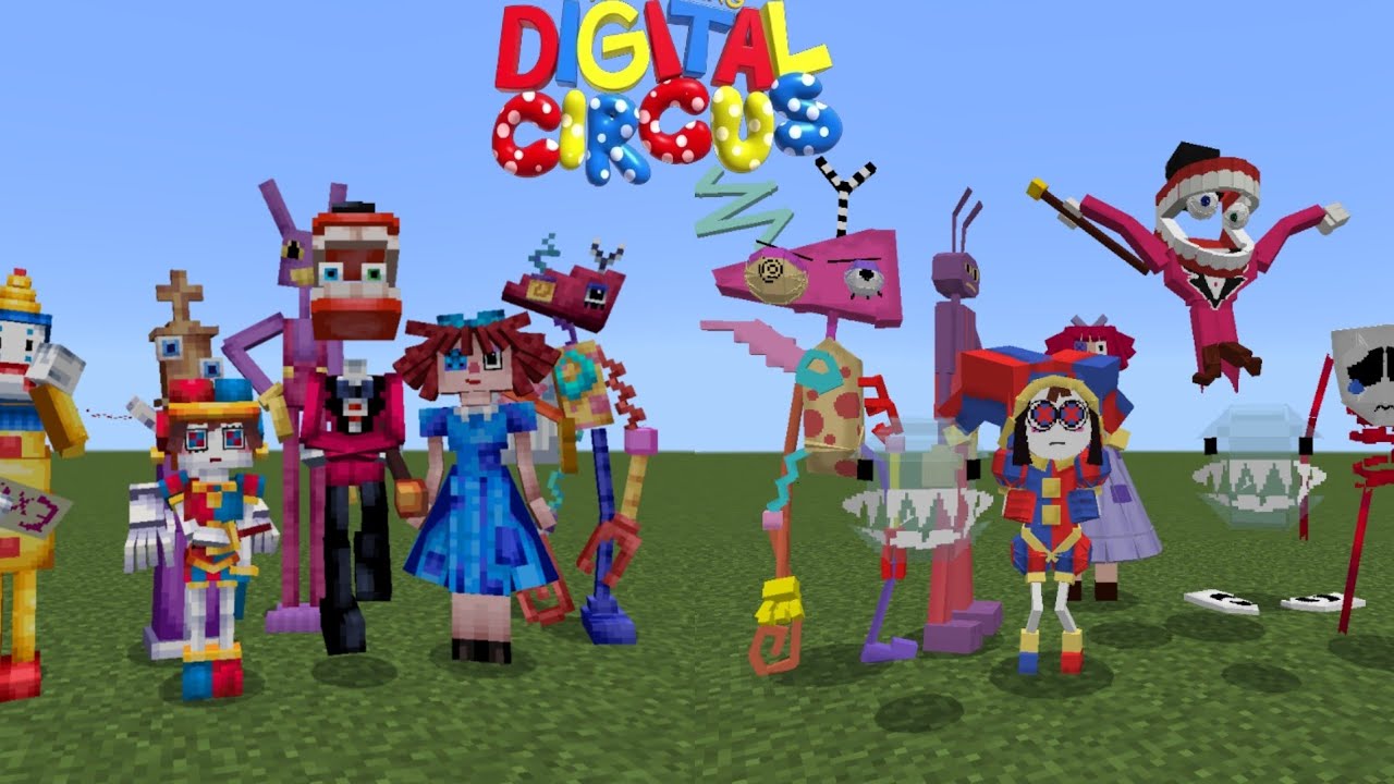 Every The Amazing Digital Circus ADDON in Minecraft PE - YouTube