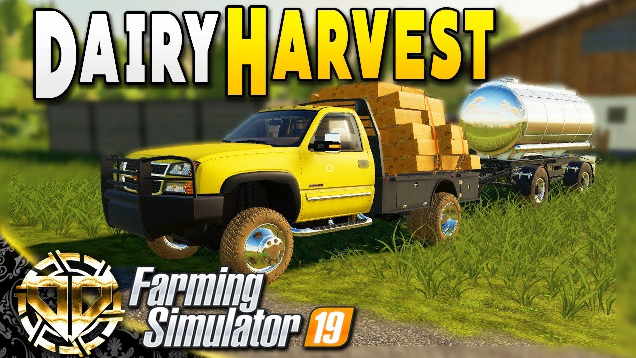 DAIRY HARVEST : HAULING EGGS AND MILK : Farming Simulator 19 Gameplay ...