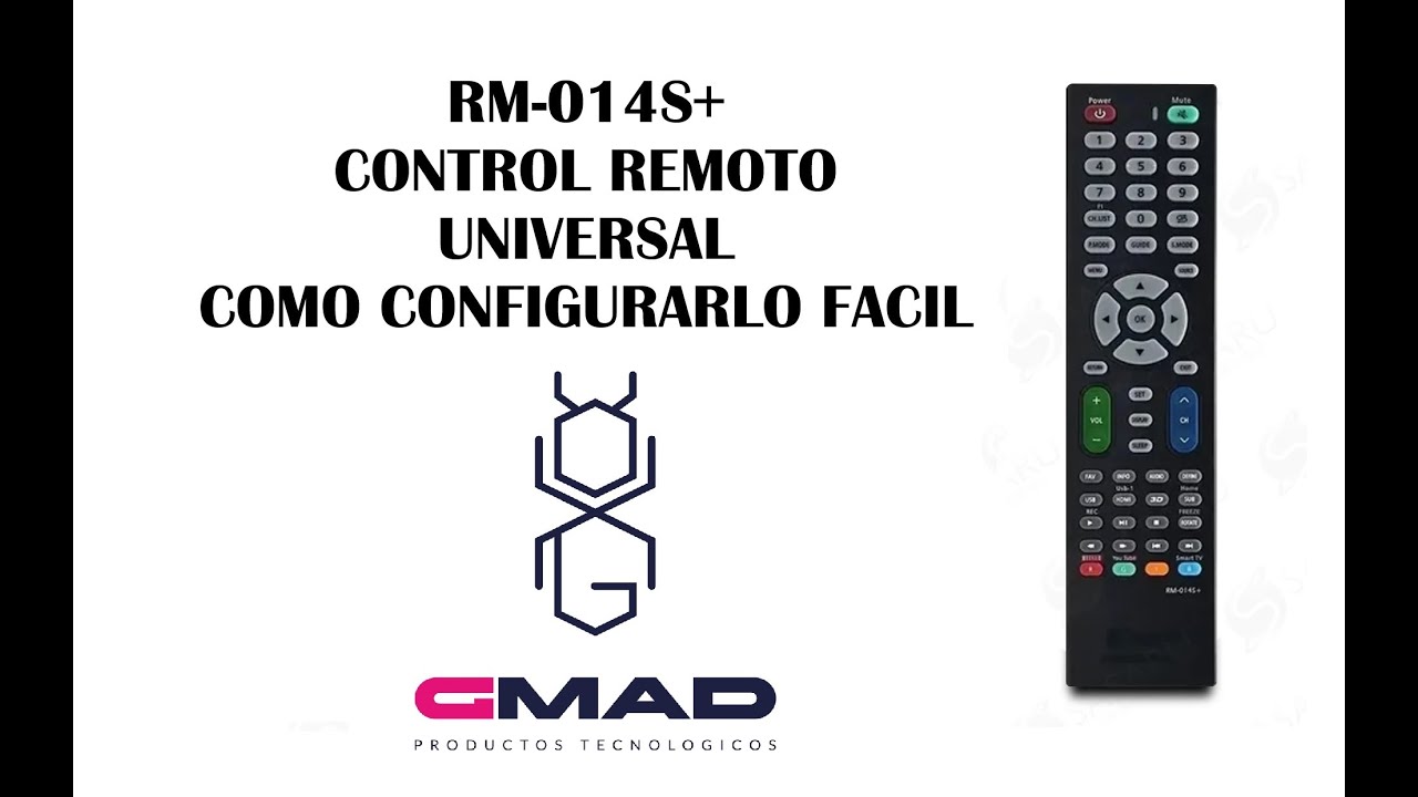 Como configurar control remoto Universal RM-014s+ Mando a distancia para todas las marcas - YouTube