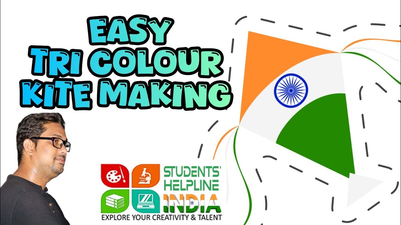 Easy craft (tri color kite making) for independence day celebration ...