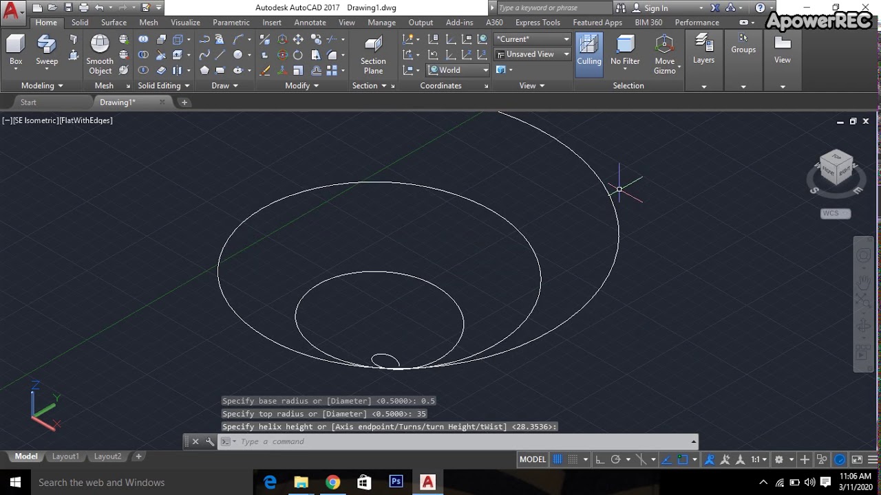 Helix Command of AutoCAD - Redesign Engineering - YouTube