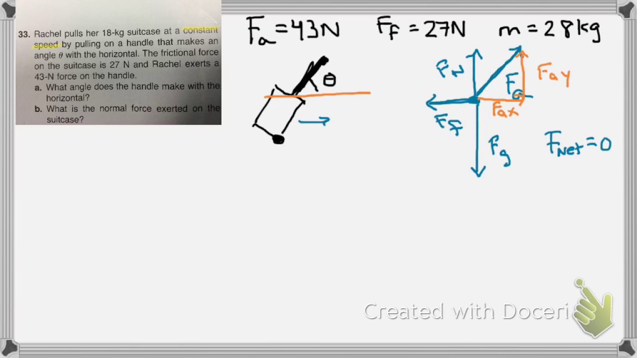 Forces in Two Dimensions Example - YouTube