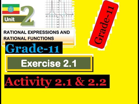 Mathematics Grade 11 Unit-2 Exercise 2.1, Activity 2.1 & 2.2 and ...