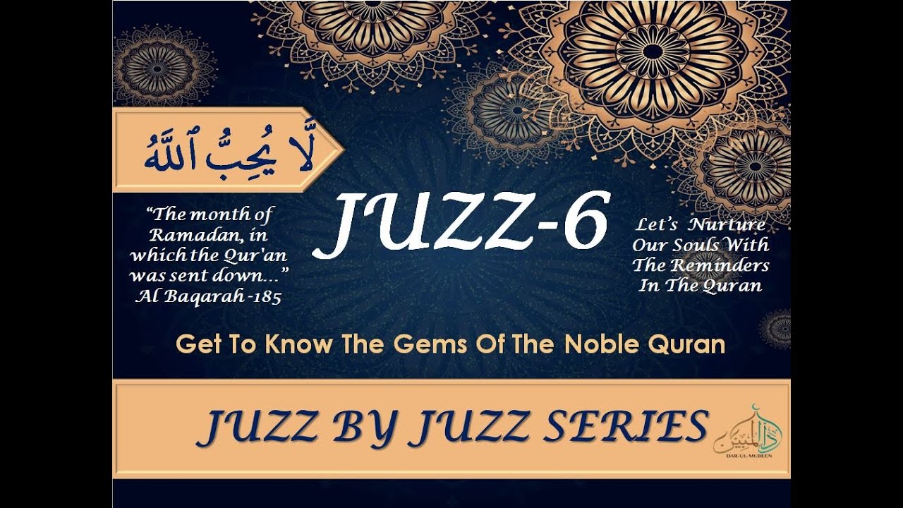 Juz by Juz Quranic Summaries: JUZ 6 - YouTube