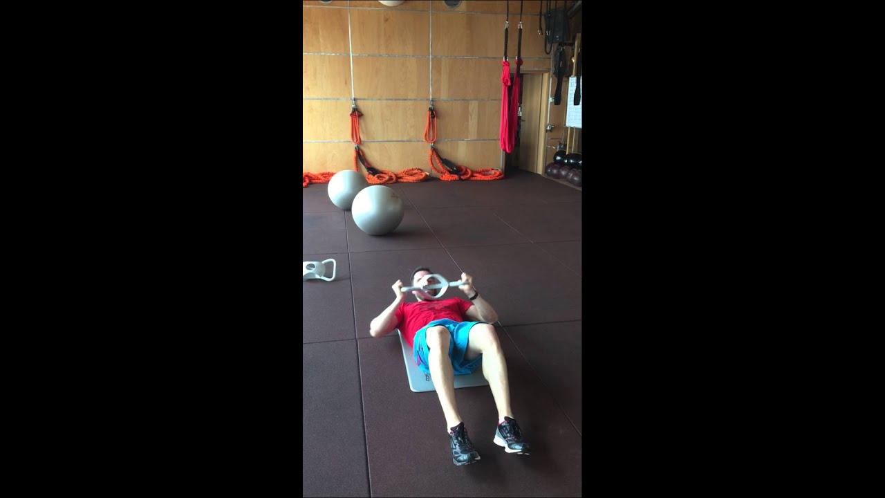 CRAB exercises: sit up and twist - YouTube