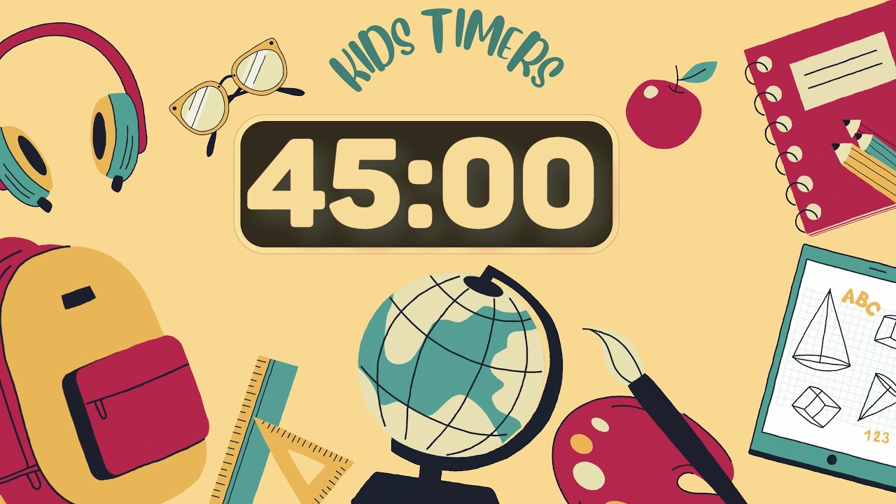 45 Minutes of Fun & Focus! Silent Classroom Timer for KIDS ...