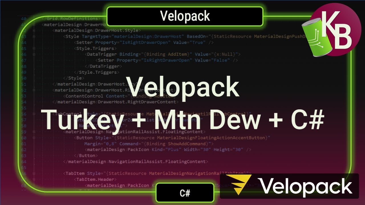 C# - Turkey + Mtn Dew + Code - Velopack work - YouTube