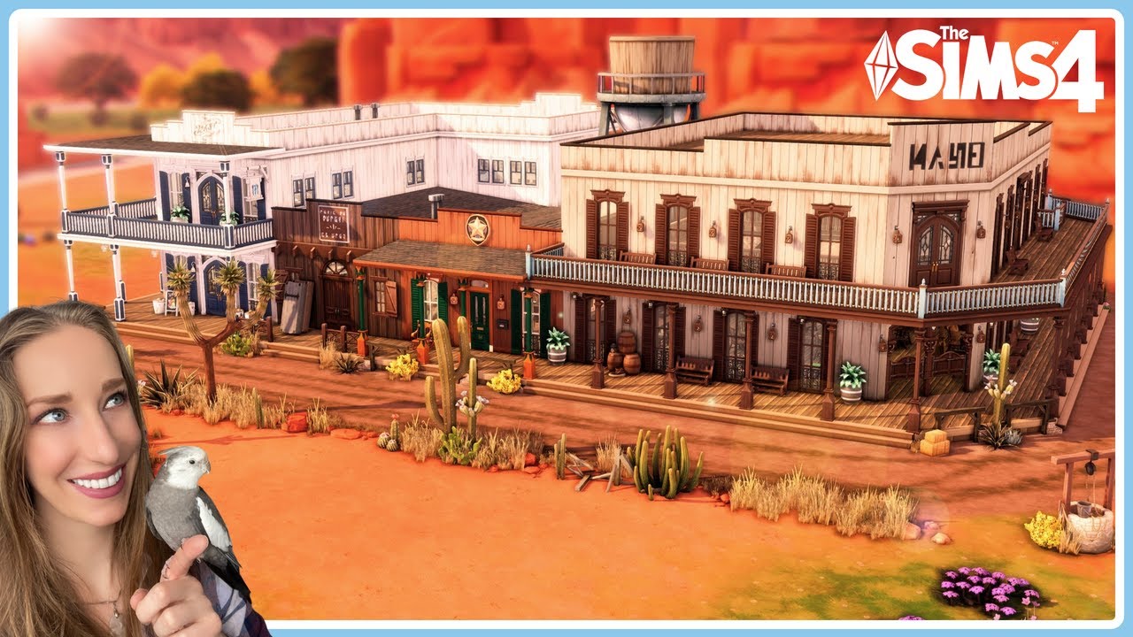 WILD WEST TOWN | The Sims 4 Speed Build | No CC - YouTube