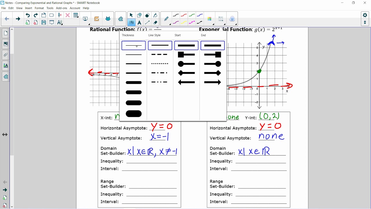 Comparing Exponential and Rational Graphs - Part 1 - YouTube
