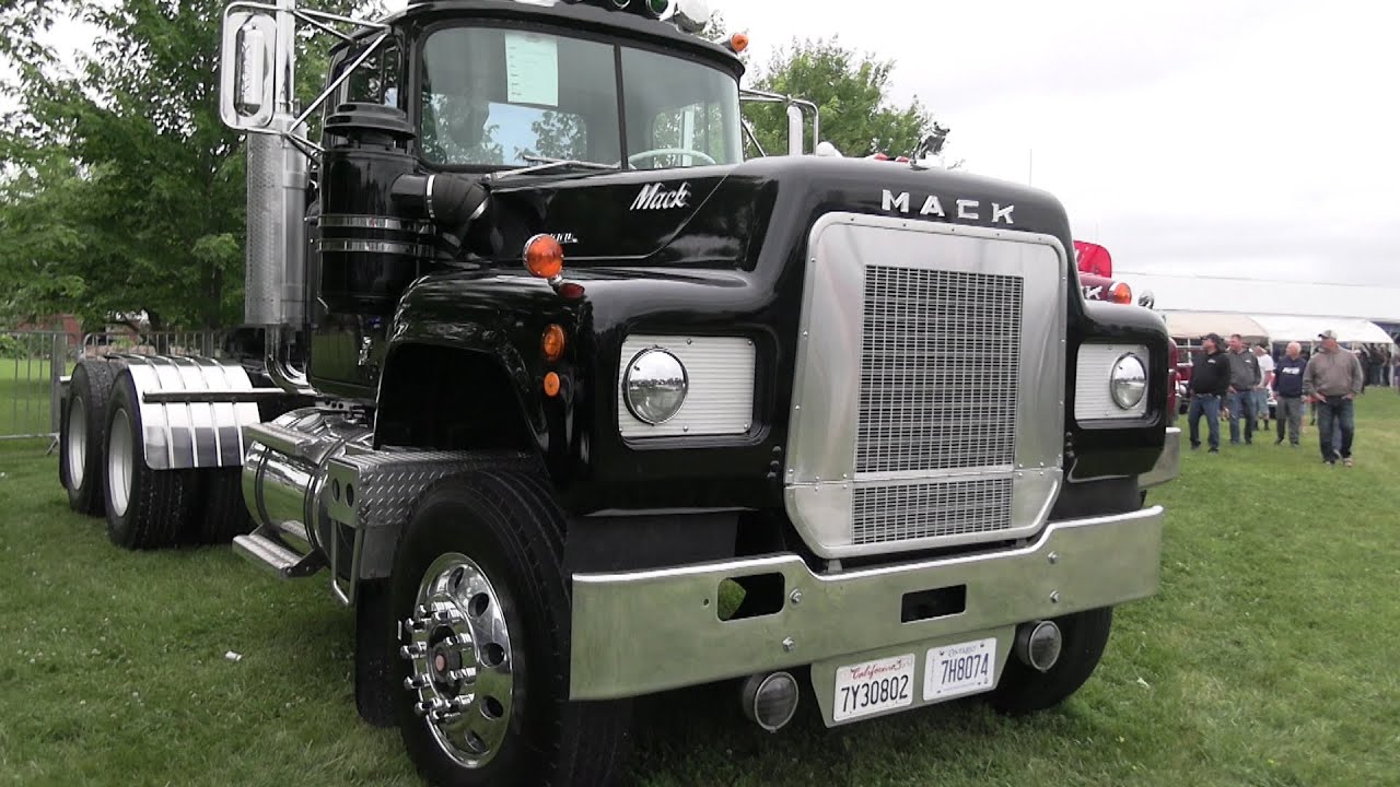 1970 Black Mack RL700 At The Clifford Truck Show 2025 - YouTube