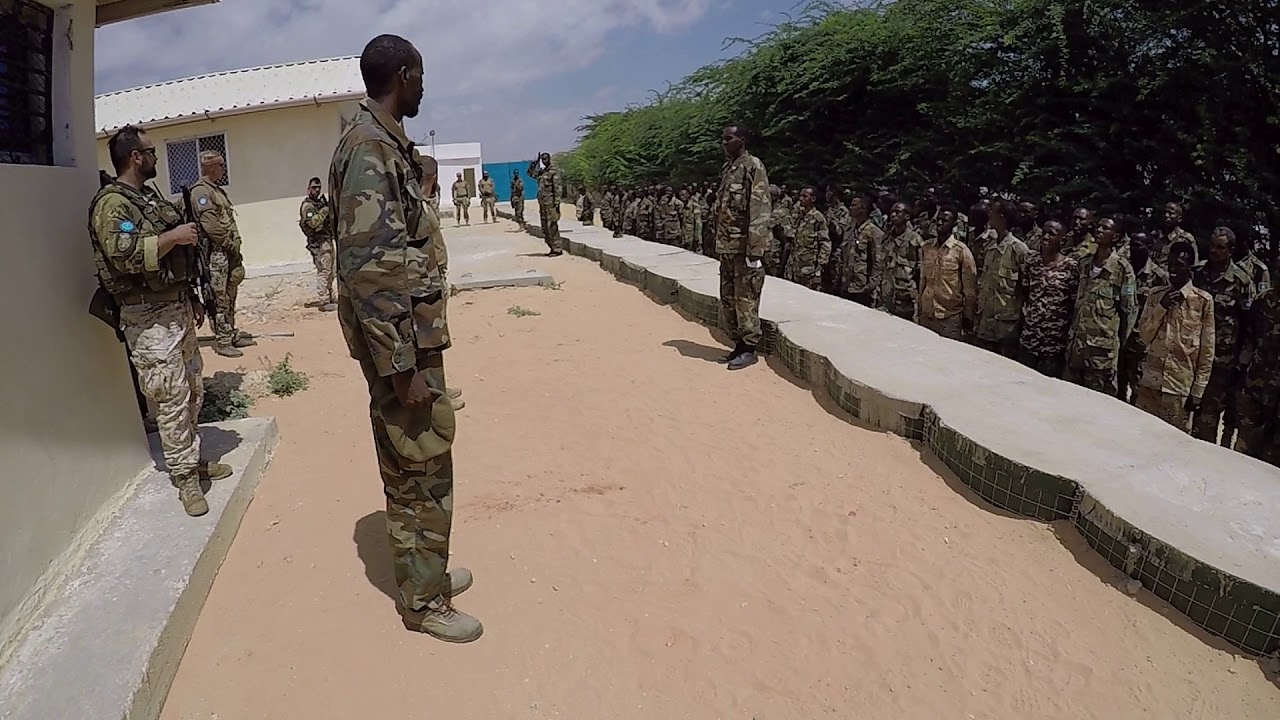 Somali National Anthem at the end of training led by EUTM SOMALIA ...