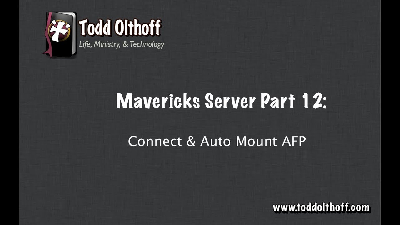 Mavericks Server Part 12: Connect & Auto Mount AFP - YouTube