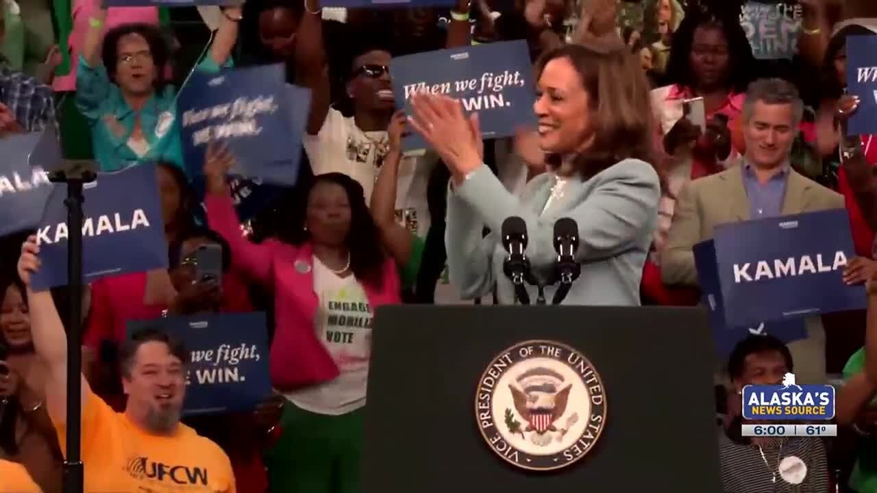 Alaska delegates pledge votes as Vice President Harris becomes ...