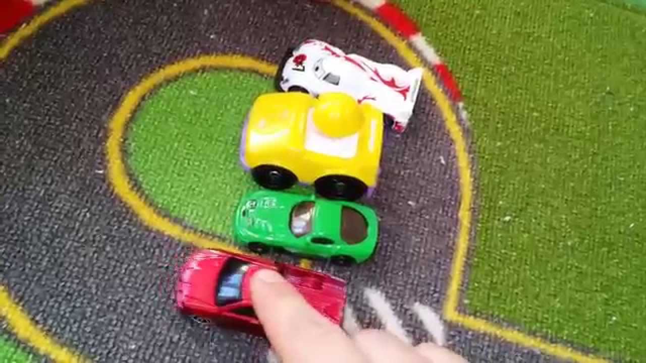 CARS toys counting and learning colours - YouTube