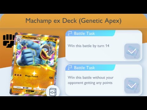 Pokémon TCG Pocket - Machamp ex Deck (Genetic Apex) | Early Win Mission ...