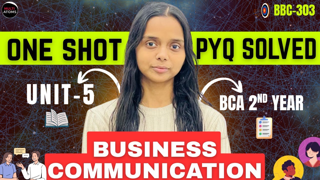 Business Communication | Unit-5 | BBC-303 | One Shot | PYQ Solutions ...