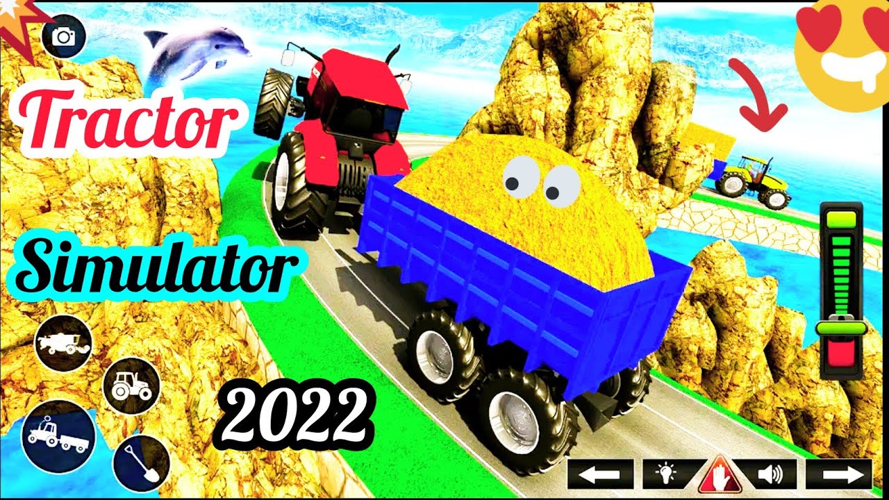 Real tractor driving simulator gameplay in 2022🔥| With realistic feel ...