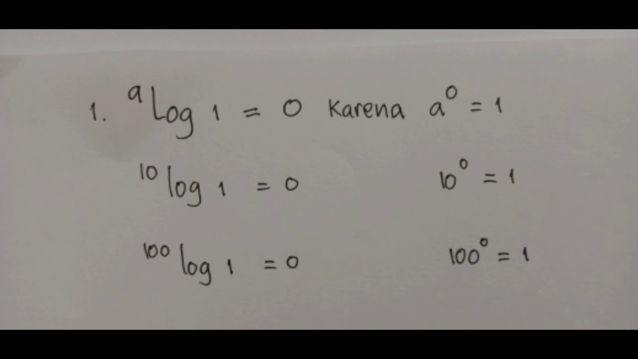 Logaritma Definisi dan Sifat Sifat Logaritma - YouTube