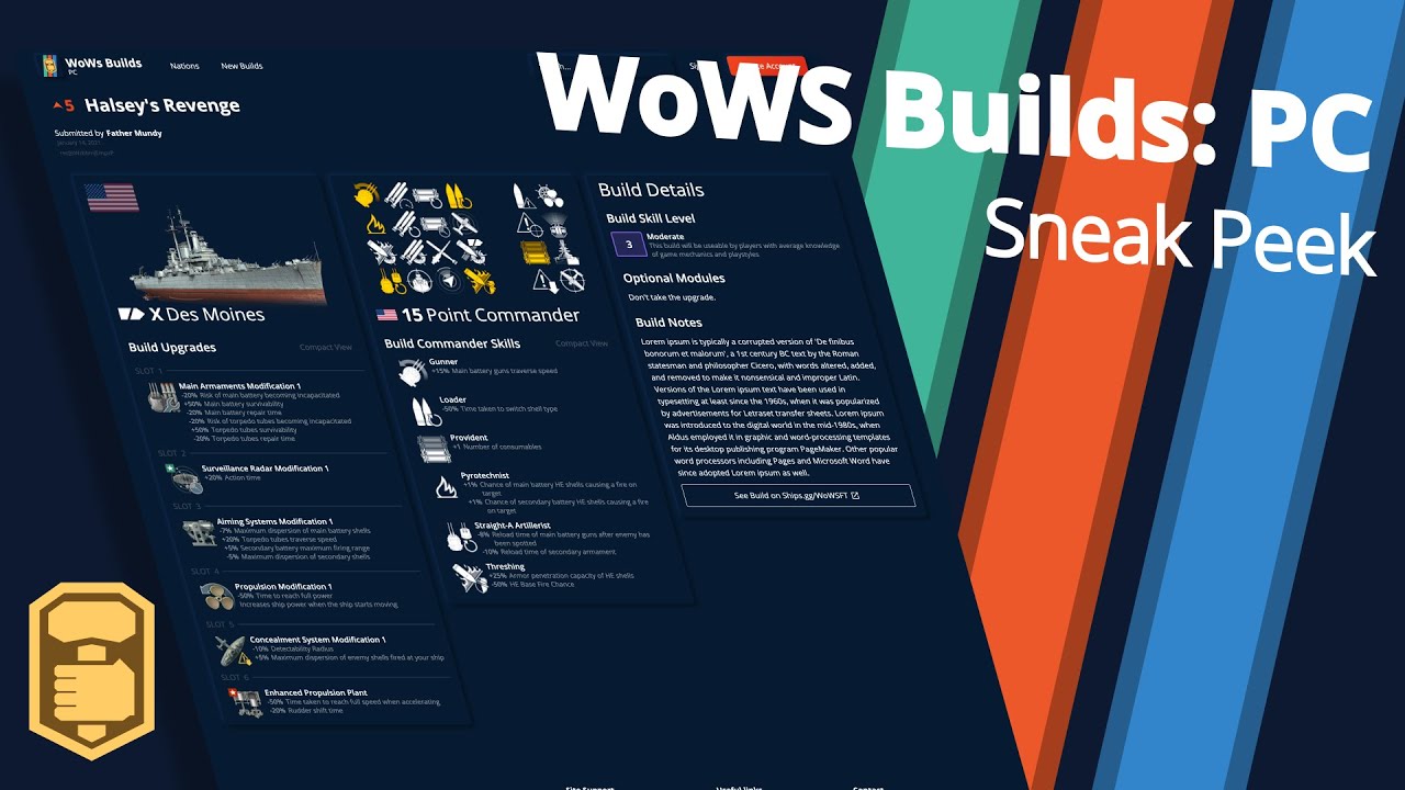WoWS Builds: PC – Sneak Peek - YouTube