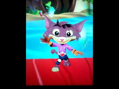 Jumpstart world cat waving the hand hi and happy to see you - YouTube