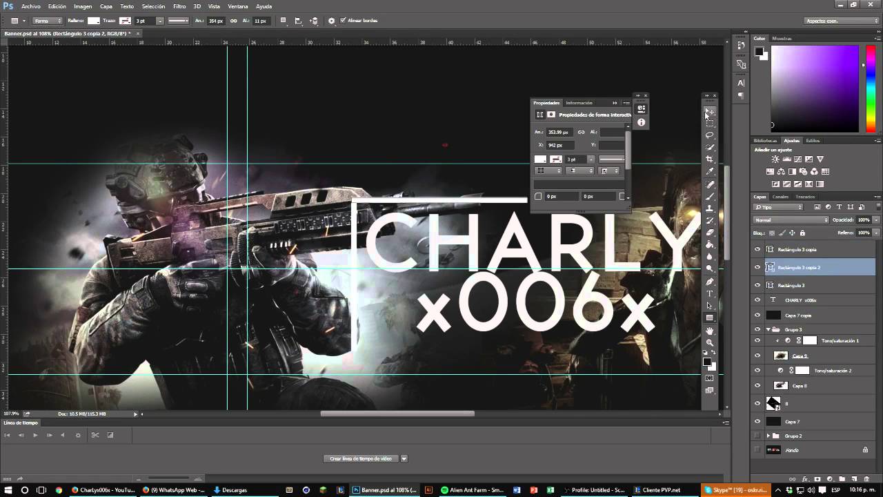 GFX | Speed Art Charlyx006x Banner | 60fps - YouTube