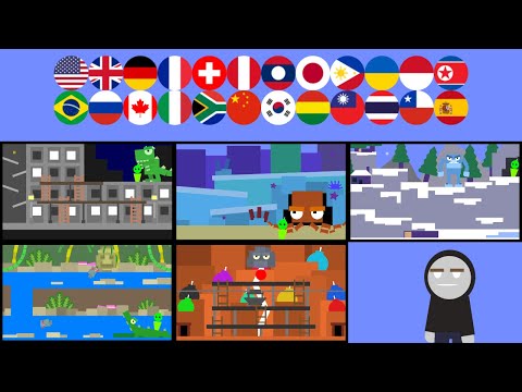 24 Country Marble Race EP.10 (algodoo) + (lyrics)