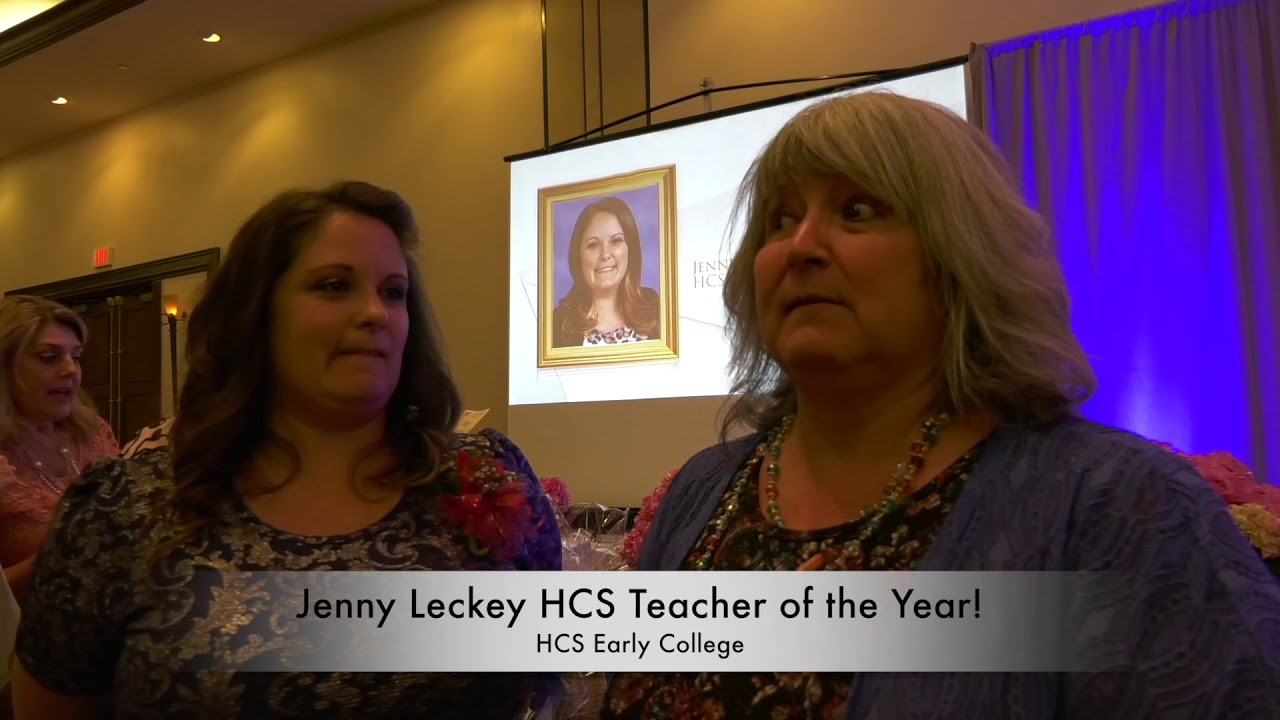 HCS Teacher of the Year Jenny Leckey from HCS Early College! - YouTube