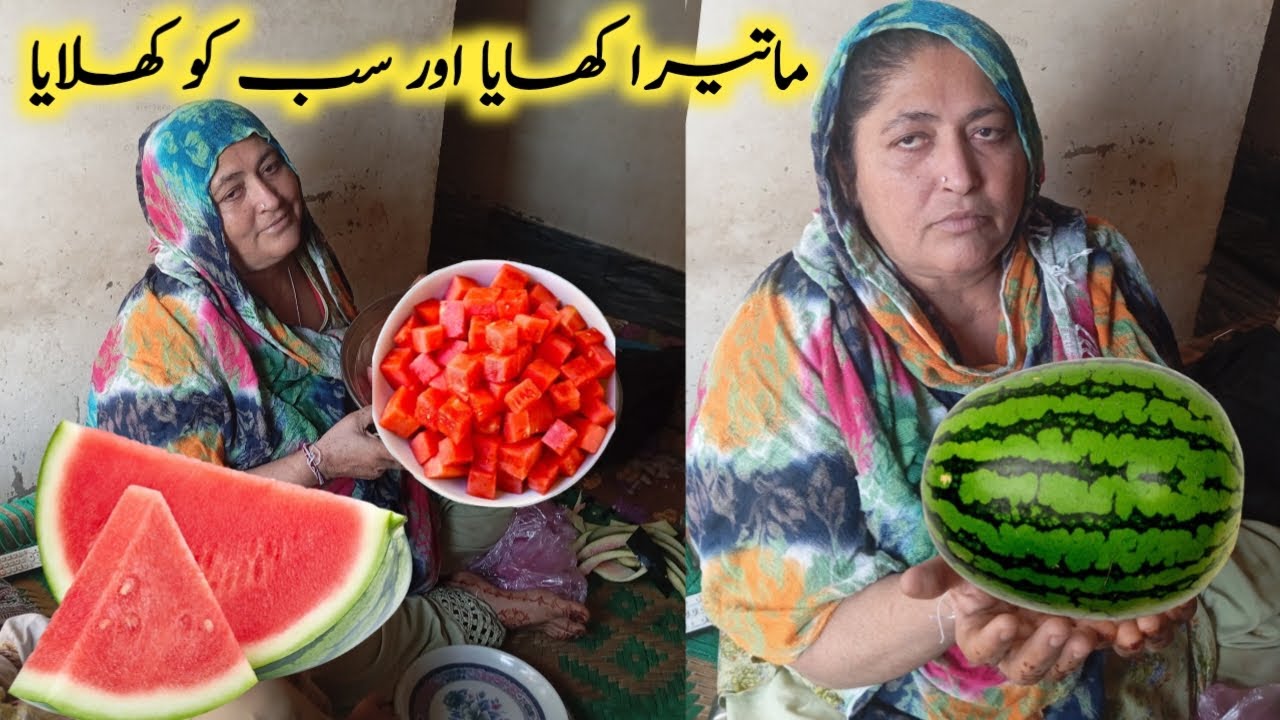Mathiraa khaya or Sab KO khlaya 🍉| eating watermelon 🍉 in summer ...