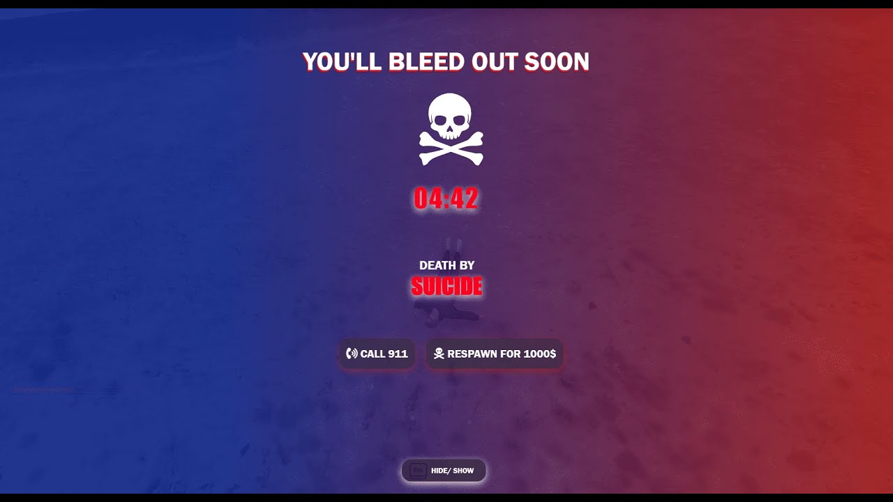 [PAID] [ESX & QB-CORE] Ps-deathscreen | Clean UI | 0,0 resmon - YouTube