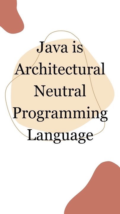 Why is Java Architectural Neutral Programming Language? #java #coding #engineering - YouTube