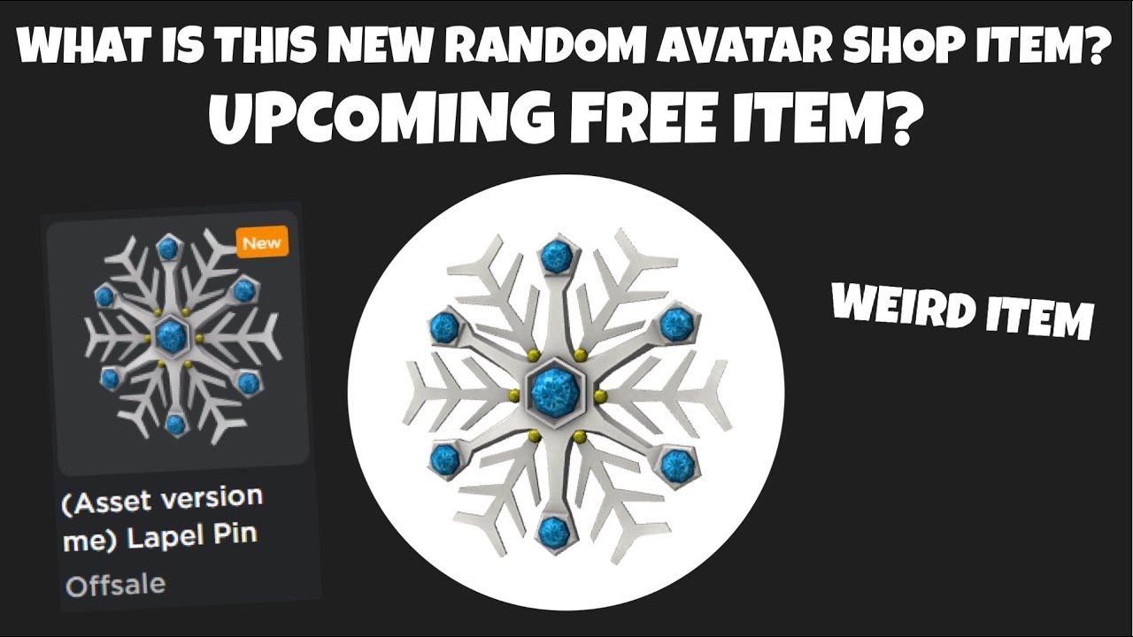 WHAT IS THIS NEW WEIRD AVATAR SHOP ITEM? (Upcoming Free Item?) - (Asset ...