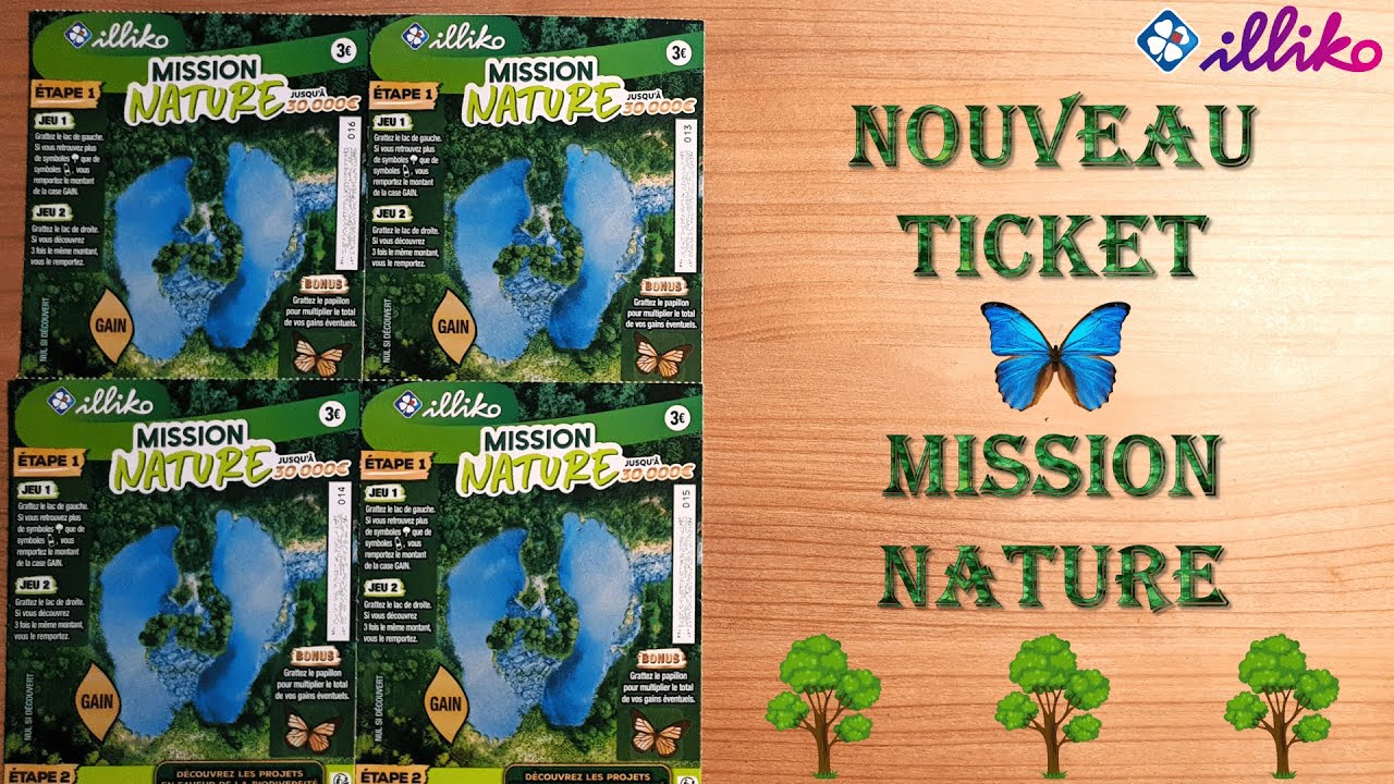 Grattage du ticket "Mission Nature (Édition 2023)" • FDJ/Illiko 🌷 - YouTube