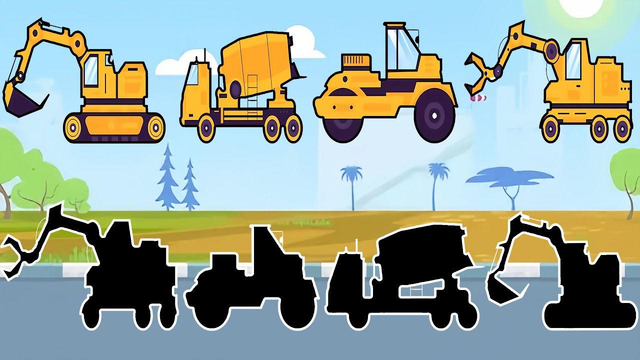 Color Challenge: Identify the Construction Vehicles! | Fun Construction ...