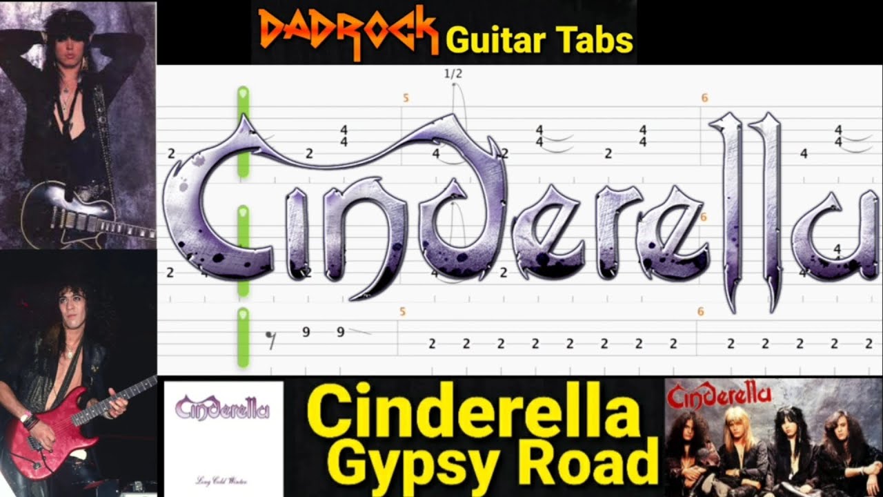 Gypsy Road - Cinderella - Guitar + Bass TABS Lesson (Rewind) - YouTube