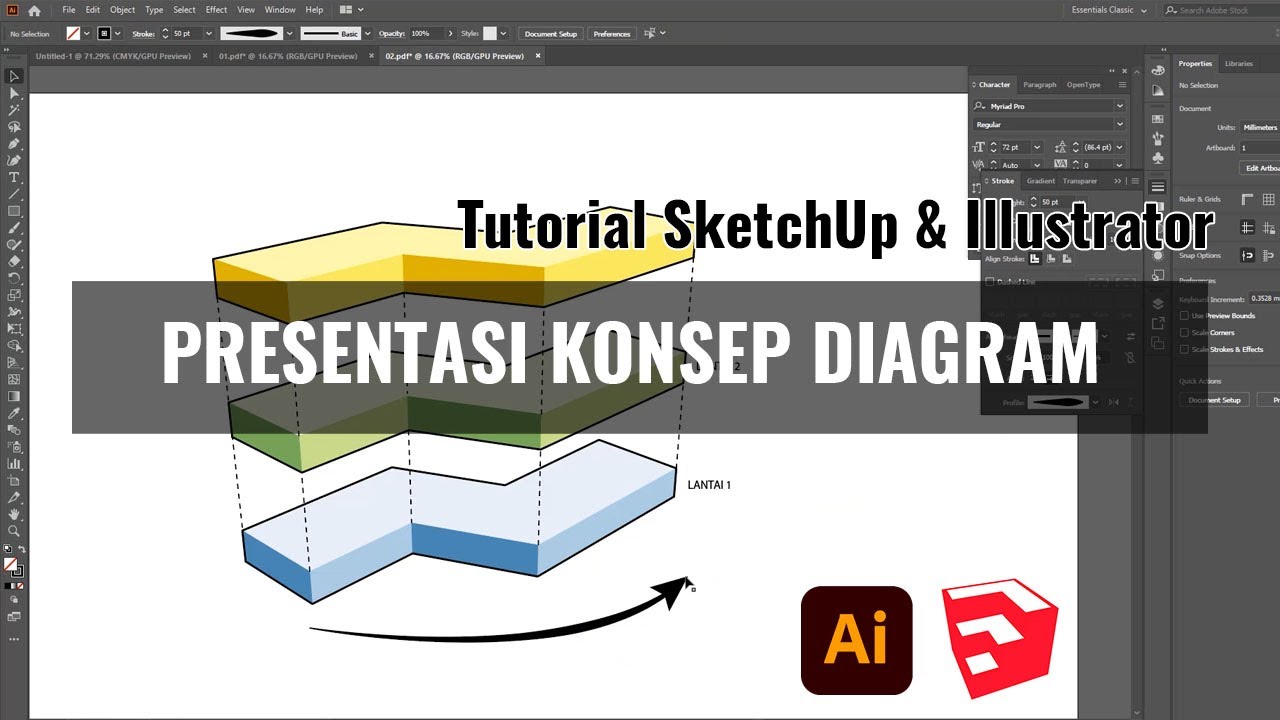 Membuat Diagram Konsep Arsitektur Menggunakan SketchUp dan Adobe ...
