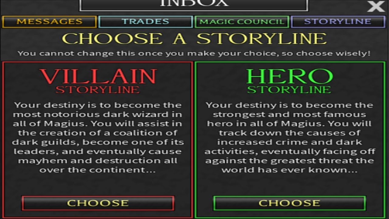 Choosing my storyline - YouTube