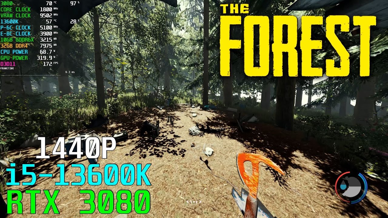 The Forest | RTX 3080 OC - 13600K 5.2GHz | High - Native 1440P - YouTube